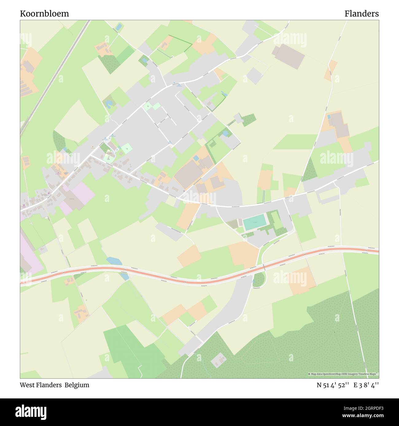 Koornbloem, Fiandre Occidentali, Belgio, Fiandre, N 51 4' 52''', e 3 8 ...