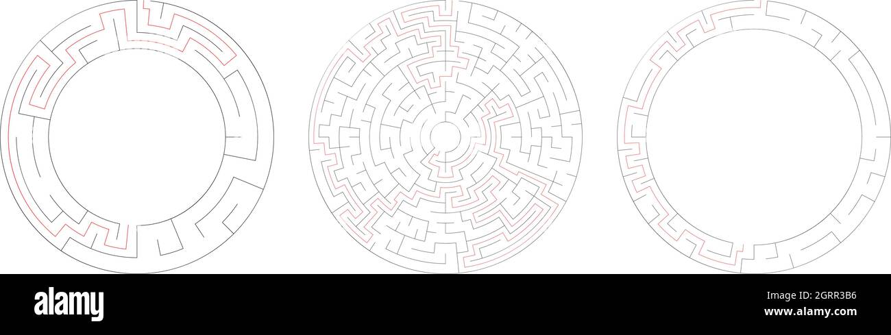 Cerchio, labirinto circolare, labirinto gioco di indovinello labirinto ...