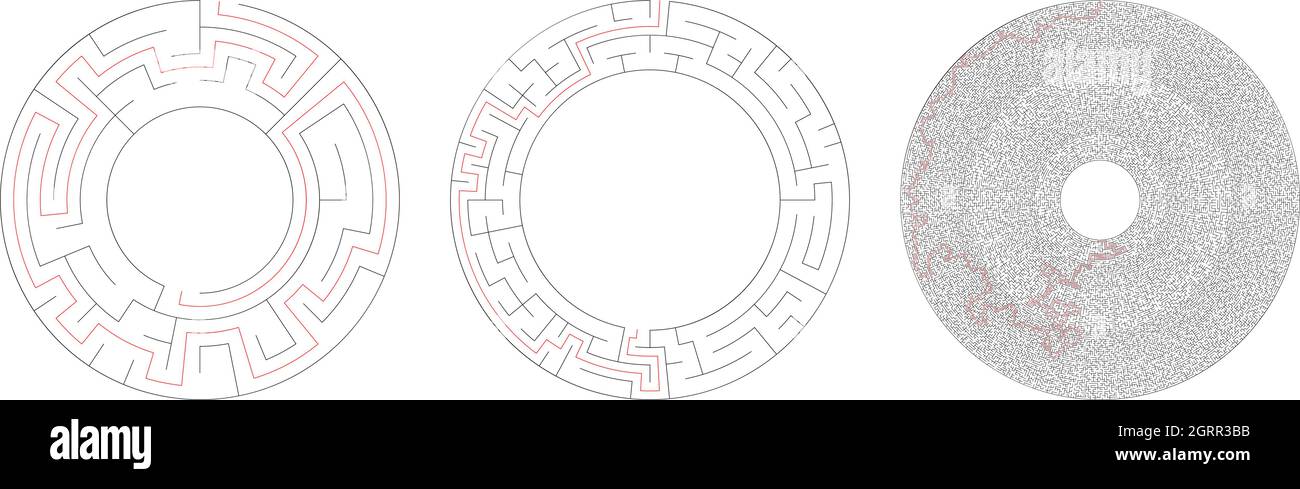 Cerchio, labirinto circolare, labirinto gioco di indovinello labirinto ...