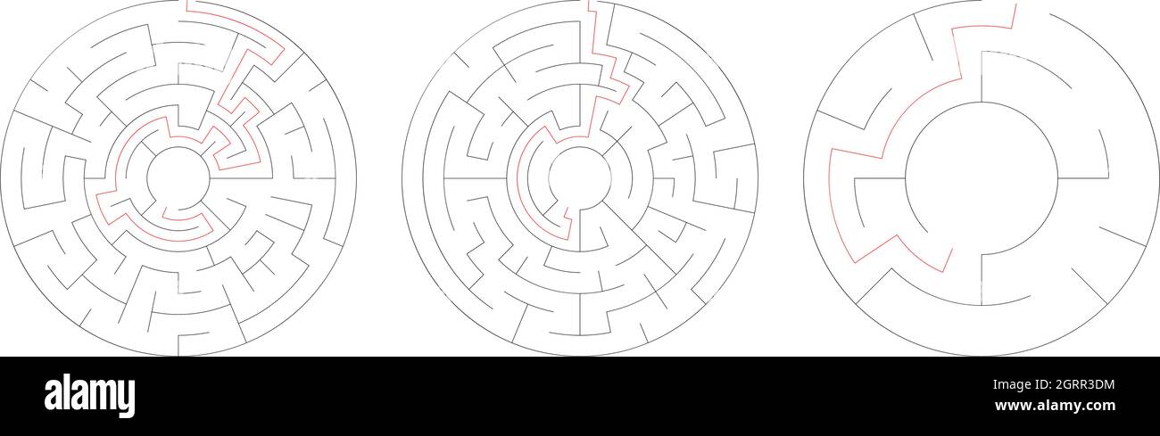 Cerchio, labirinto circolare, labirinto gioco di indovinello labirinto ...