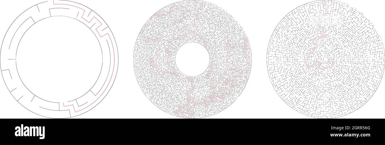 Cerchio, labirinto circolare, labirinto gioco di indovinello labirinto ...