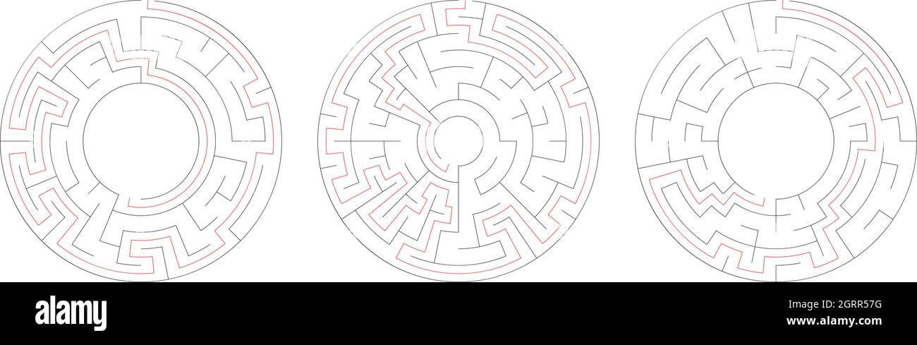 Cerchio, labirinto circolare, labirinto gioco di indovinello labirinto ...