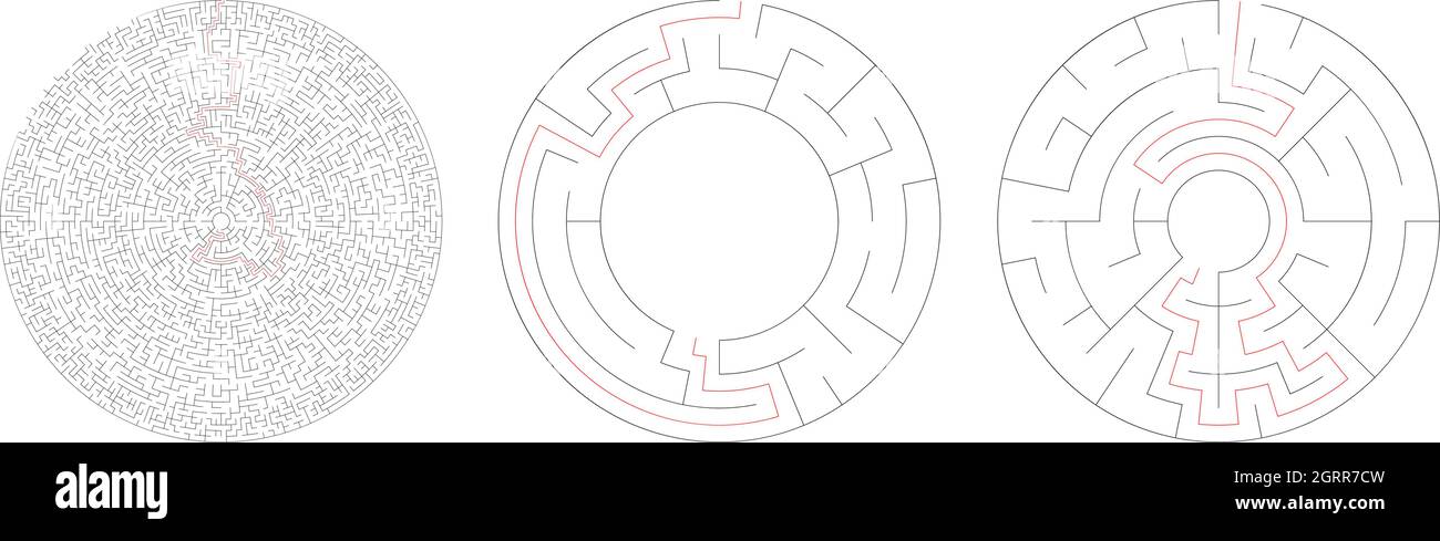 Cerchio, labirinto circolare, labirinto gioco di indovinello labirinto ...