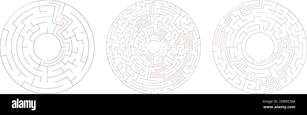 Cerchio, labirinto circolare, labirinto gioco di indovinello labirinto ...