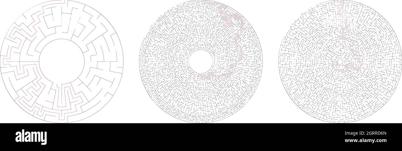 Cerchio, labirinto circolare, labirinto gioco di indovinello labirinto ...