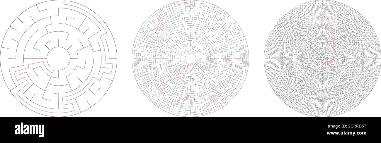 Cerchio, labirinto circolare, labirinto gioco di indovinello labirinto ...