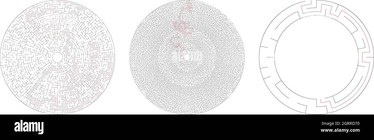 Cerchio, labirinto circolare, labirinto gioco di indovinello labirinto ...