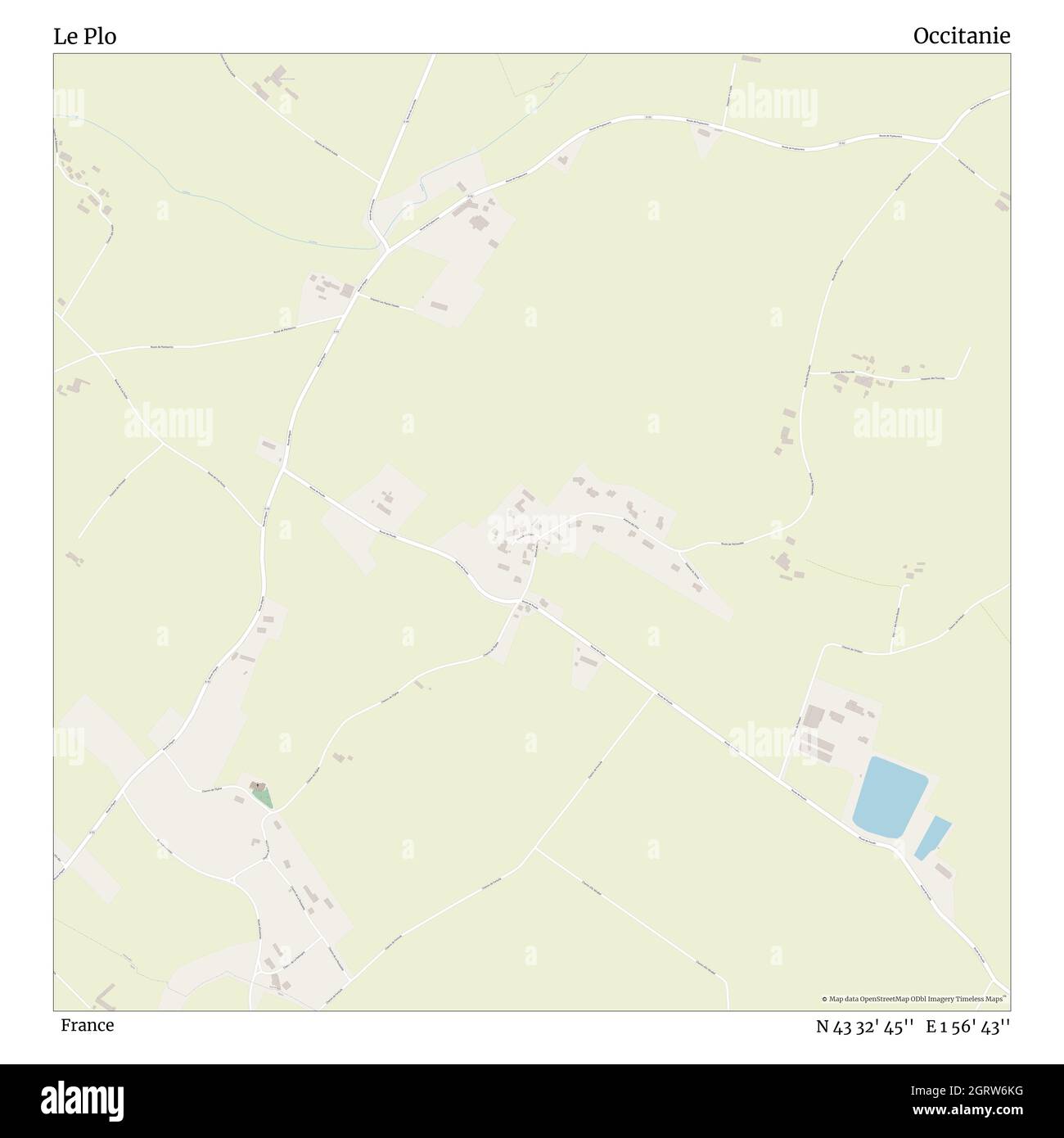 Le PLO, , Francia, Occitanie, N 43 32' 45'', e 1 56' 43''', mappa ...