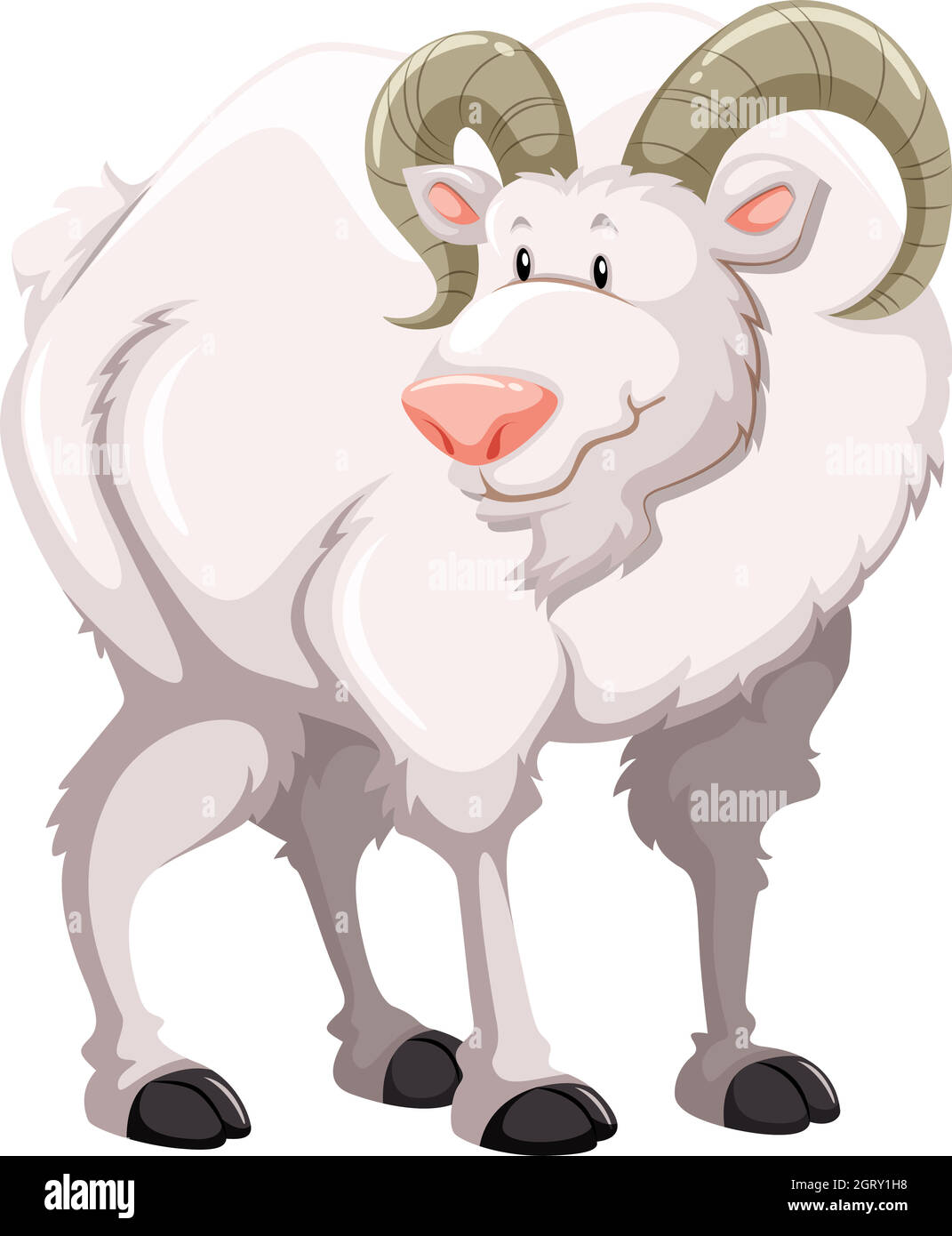 Capra in piedi Immagini Vettoriali Stock - Alamy