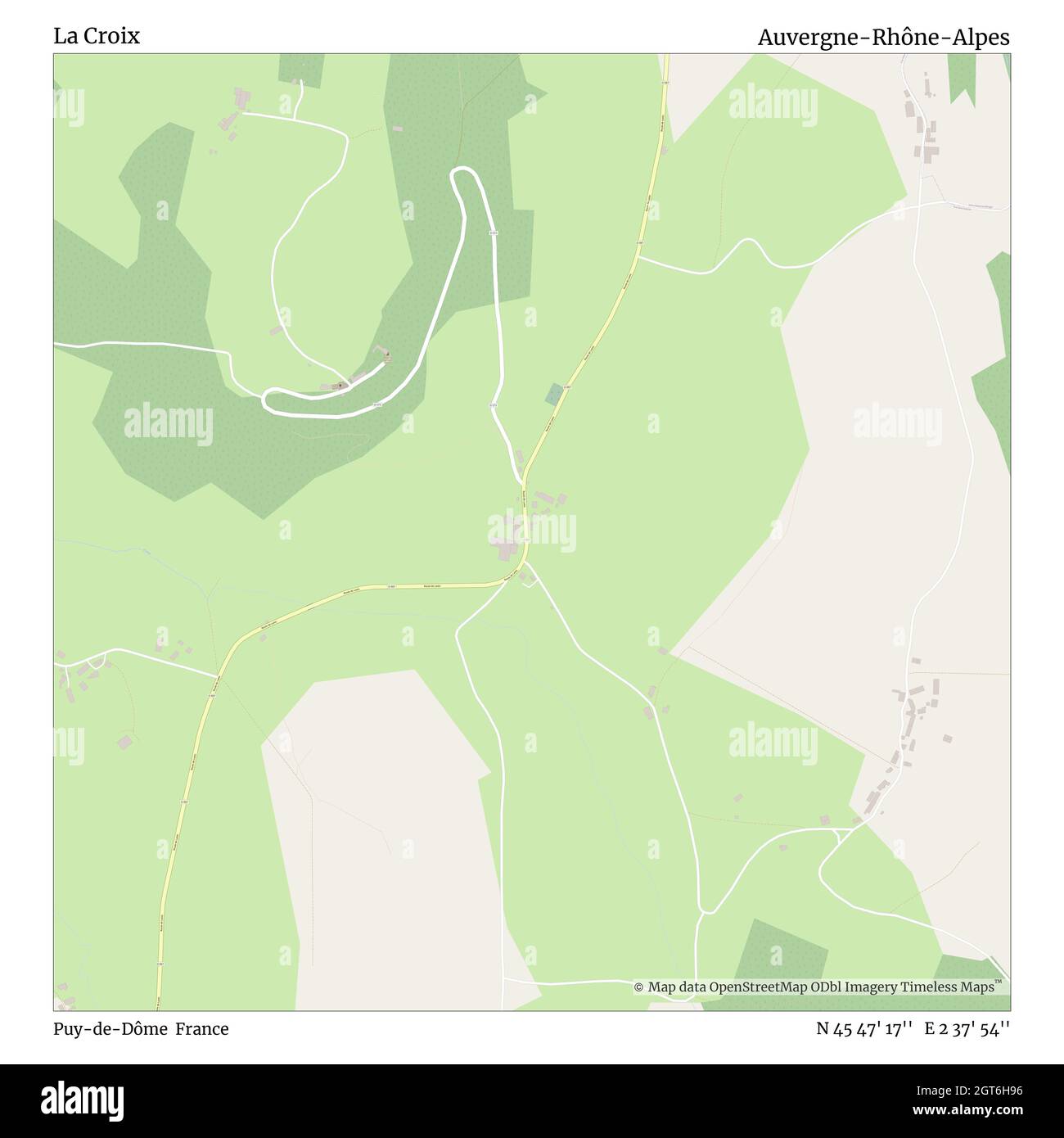 La Croix, Puy-de-Dôme, Francia, Auvergne-Rhône-Alpes, N 45 47' 17''', e ...