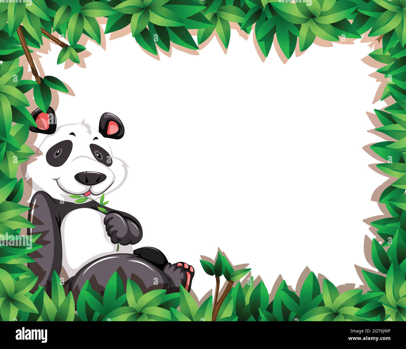 Border design panda illustration Immagini Vettoriali Stock - Alamy