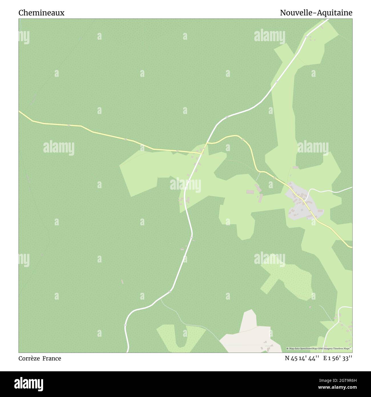 Chemineaux, Corrèze, Francia, Nouvelle-Aquitaine, N 45 14' 44'', e 1 56 ...