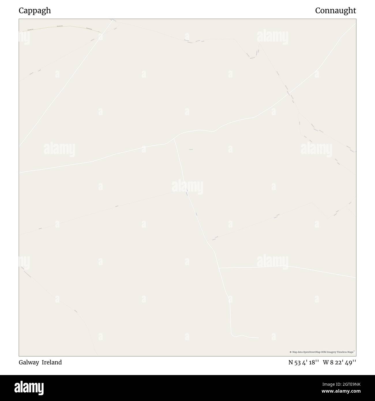 Cappagh, Galway, Irlanda, Connaught, N 53 4' 18'', W 8 22' 49''', mappa ...