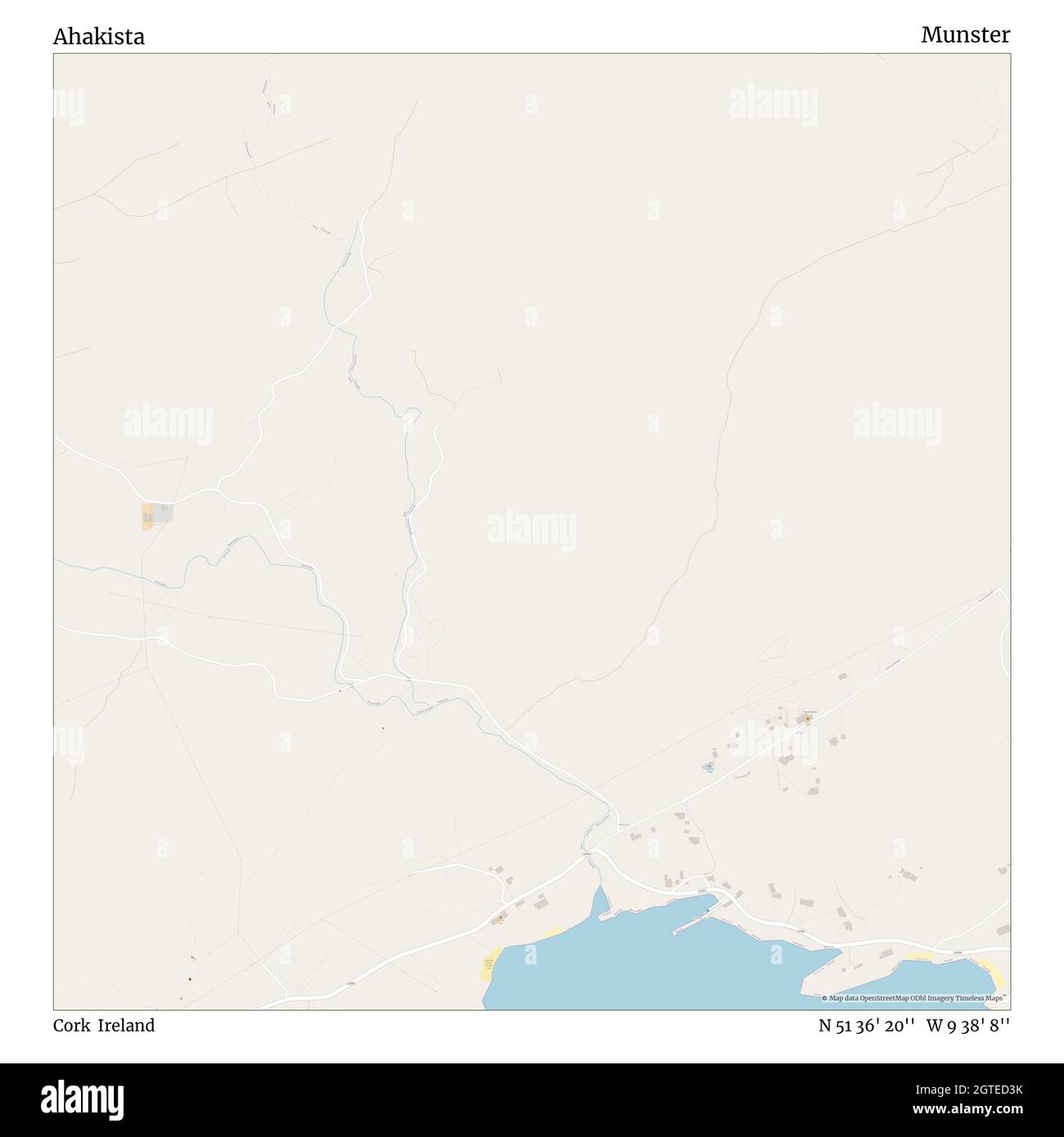 Ahakista, Cork, Irlanda, Munster, N 51 36' 20'', W 9 38' 8''', mappa ...