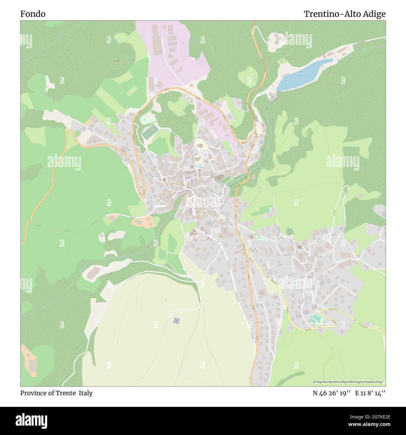 Fondo, Provincia di Trente, Italia, Trentino-Alto Adige, N 46 26' 19 ...