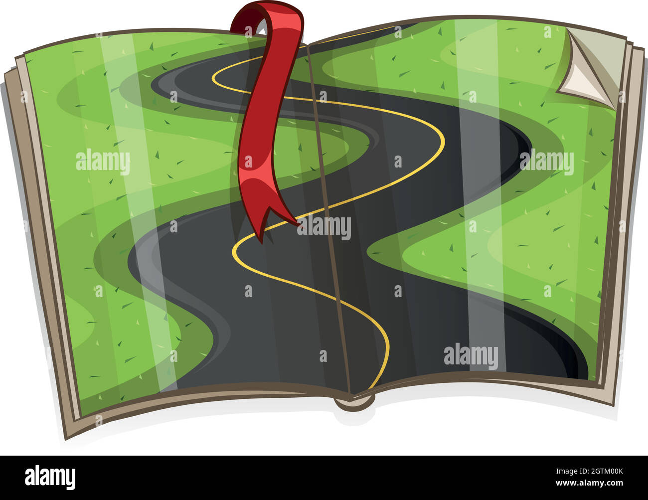 La curva della strada Immagini Vettoriali Stock - Alamy