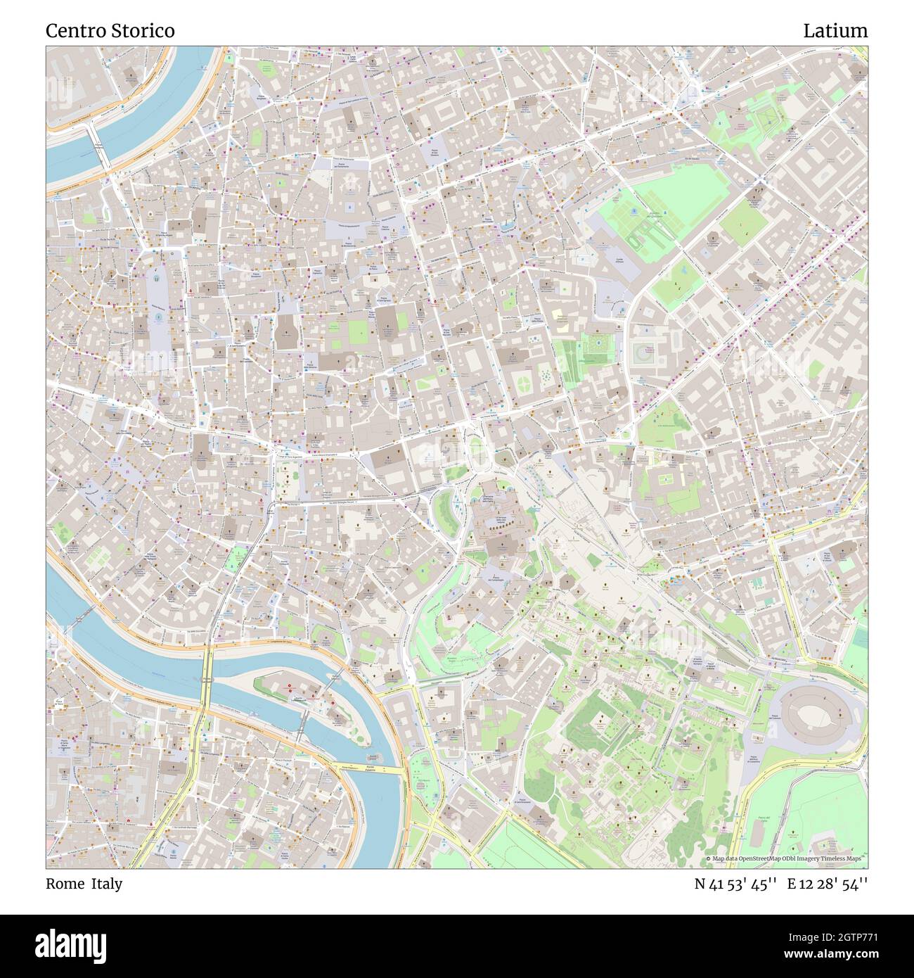 Centro storico, Roma, Italia, Lazio, N 41 53' 45'', e 12 28' 54 ...