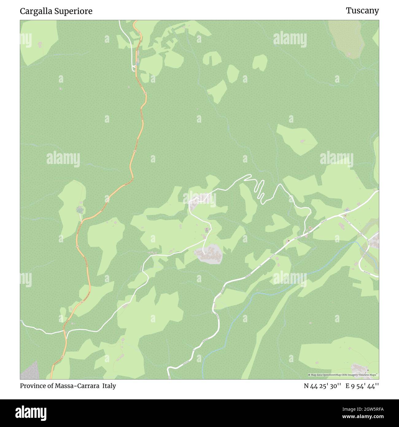 Cargalla superiore, Provincia di massa-Carrara, Italia, Toscana, N 44 ...