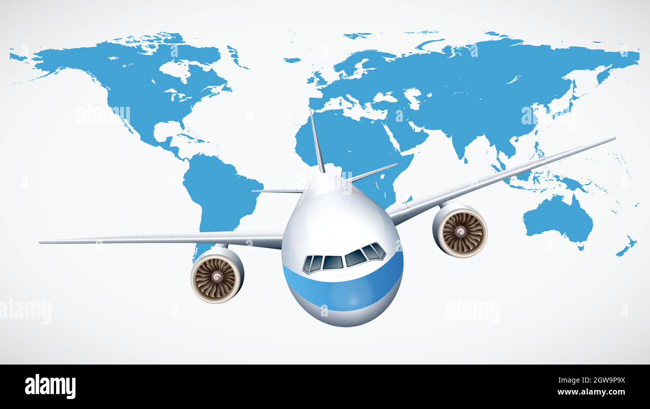 Mappa di volo dell'aeroplano Immagini Vettoriali Stock - Alamy