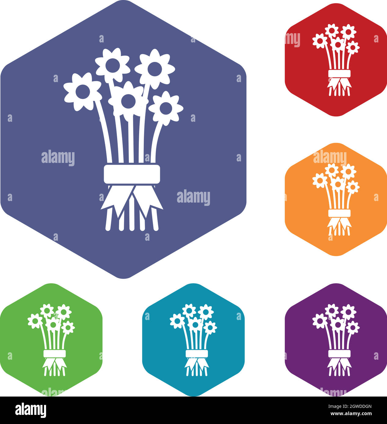 Icone con fiori Immagini Vettoriali Stock - Alamy