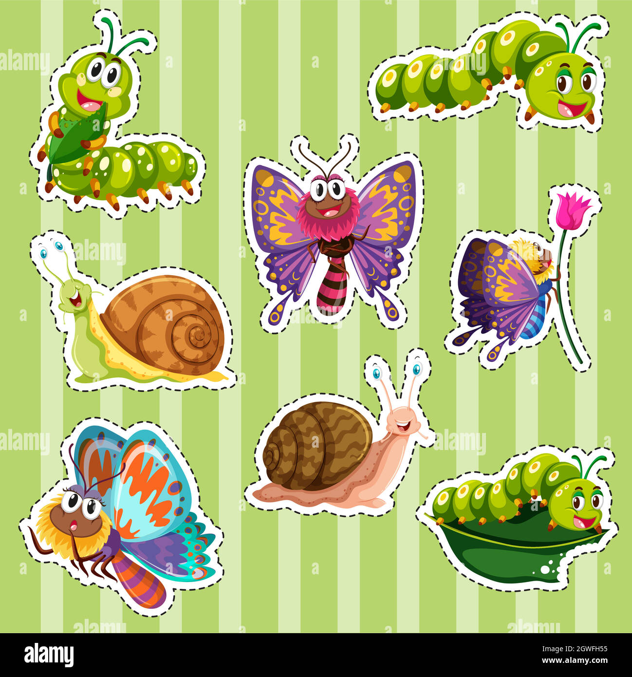 Insetti carini Immagini Vettoriali Stock - Alamy