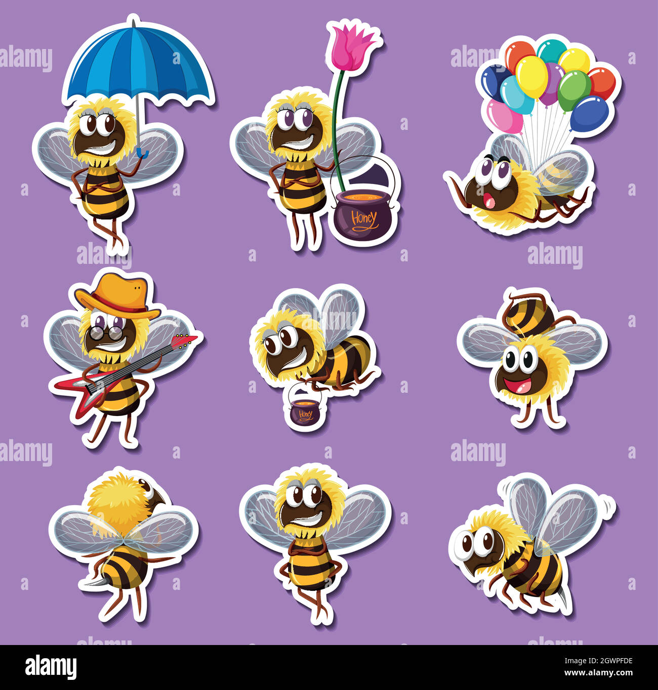 Disegno delle api Immagini Vettoriali Stock - Alamy