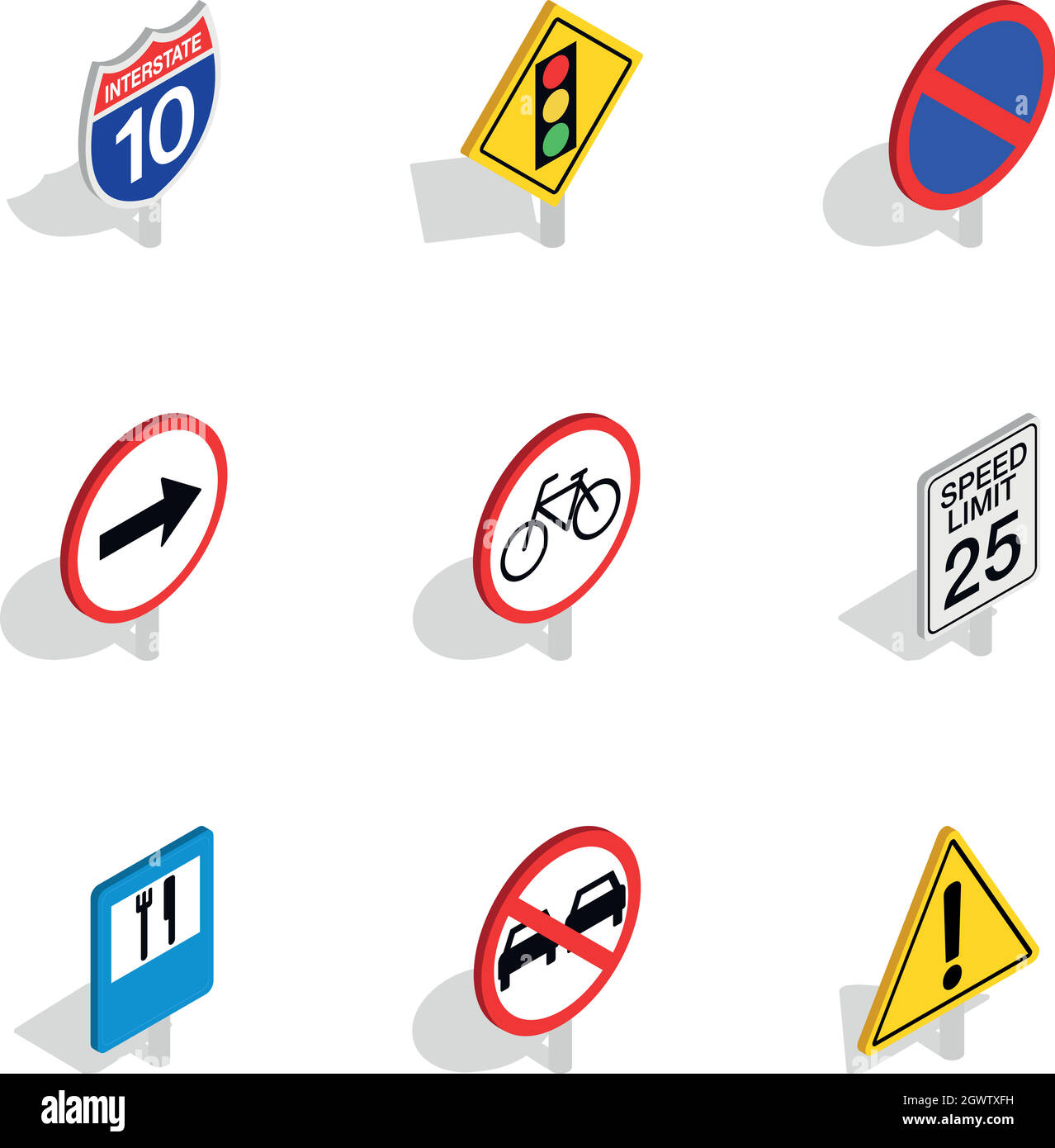 Cartello stradale dell'autostrada Immagini Vettoriali Stock - Alamy