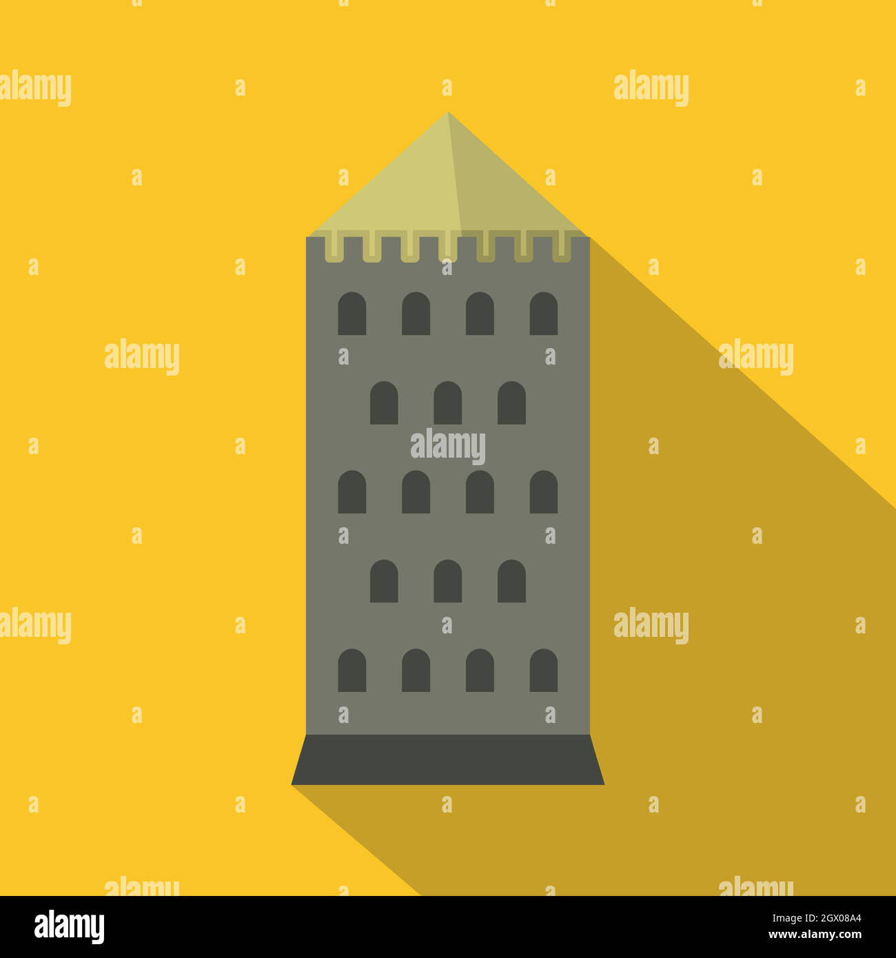 Torre medievale in pietra Immagini Vettoriali Stock - Alamy