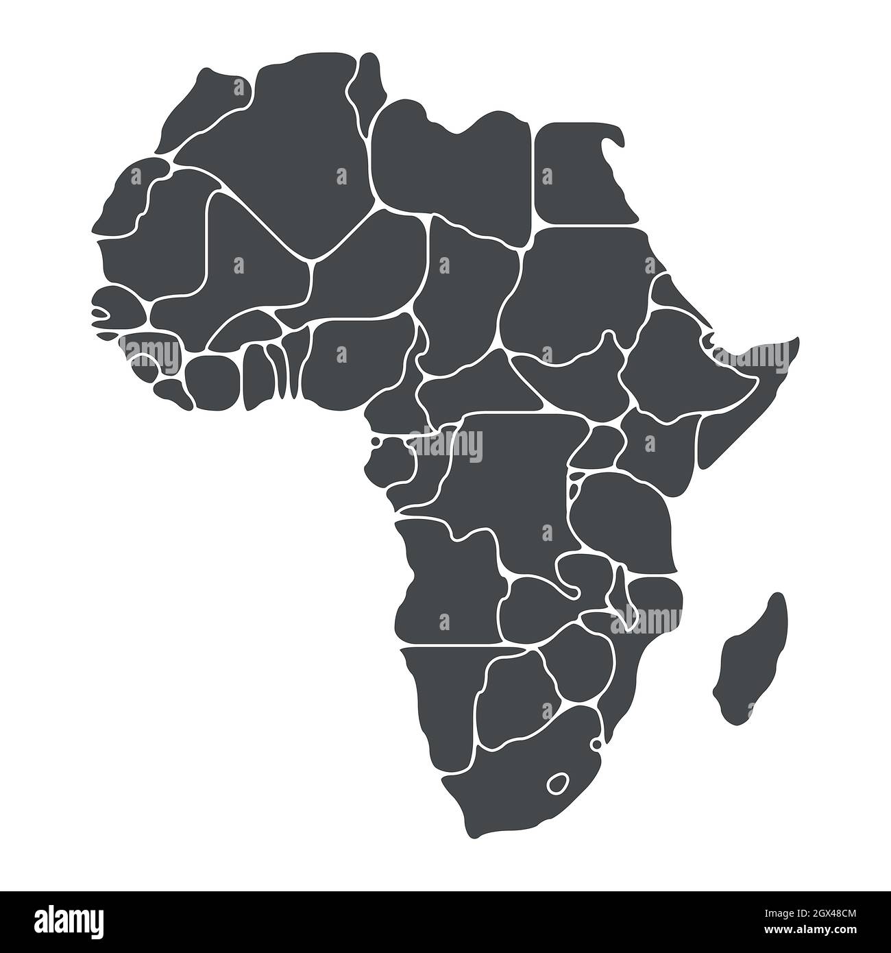 Mappa schematica semplificata del Sud America. Carta politica dei paesi ...