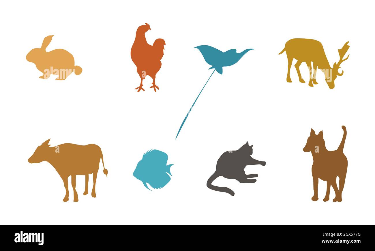 Vettore di sagoma animale immagini e fotografie stock ad alta ...