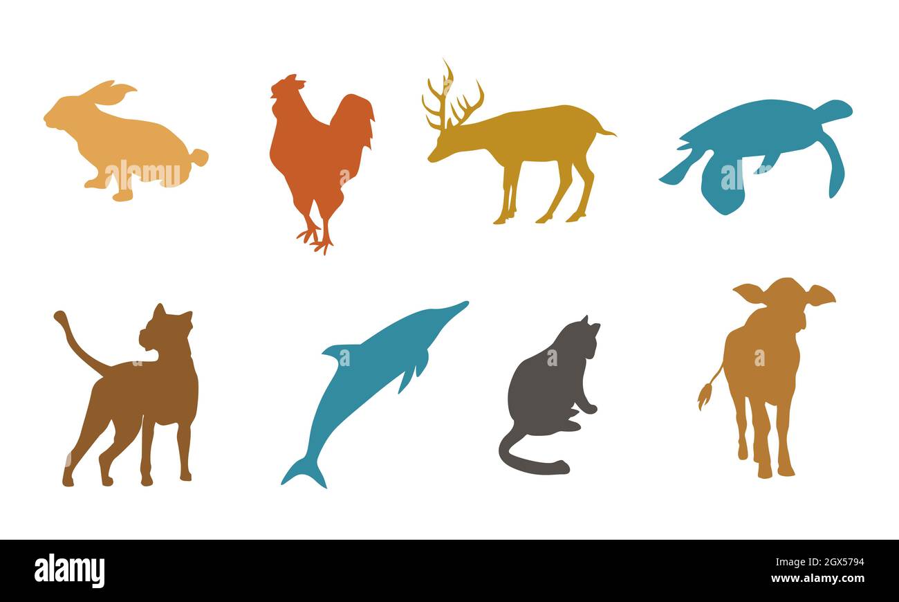 Vettore di sagoma animale immagini e fotografie stock ad alta ...
