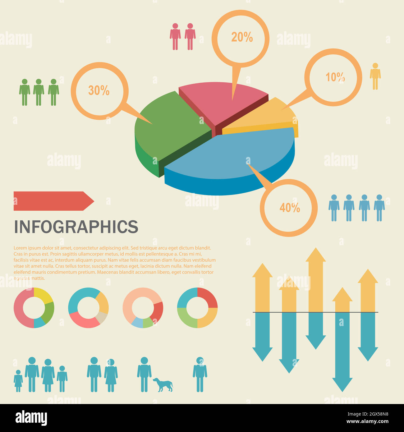Percent chart Immagini Vettoriali Stock - Alamy