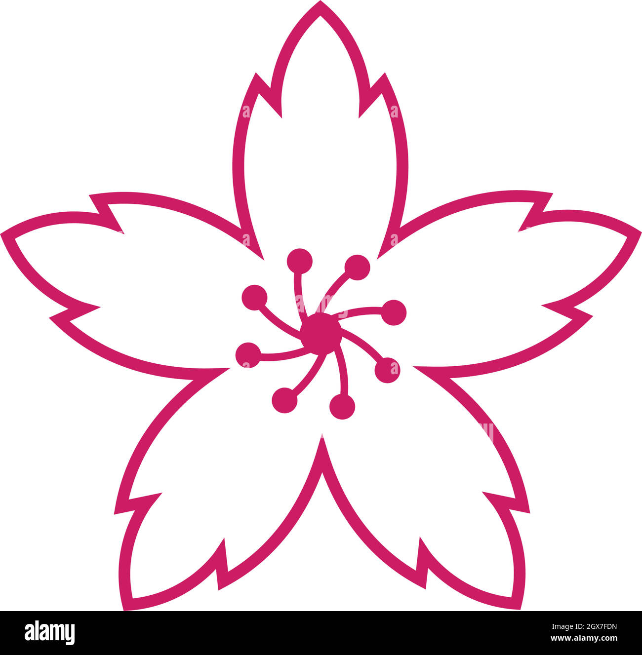 Disegno del petalo di fiore Immagini Vettoriali Stock - Alamy