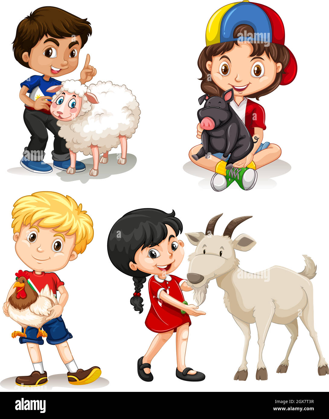 Giovane capra animale capretto animali mammifero di capra Immagini ...