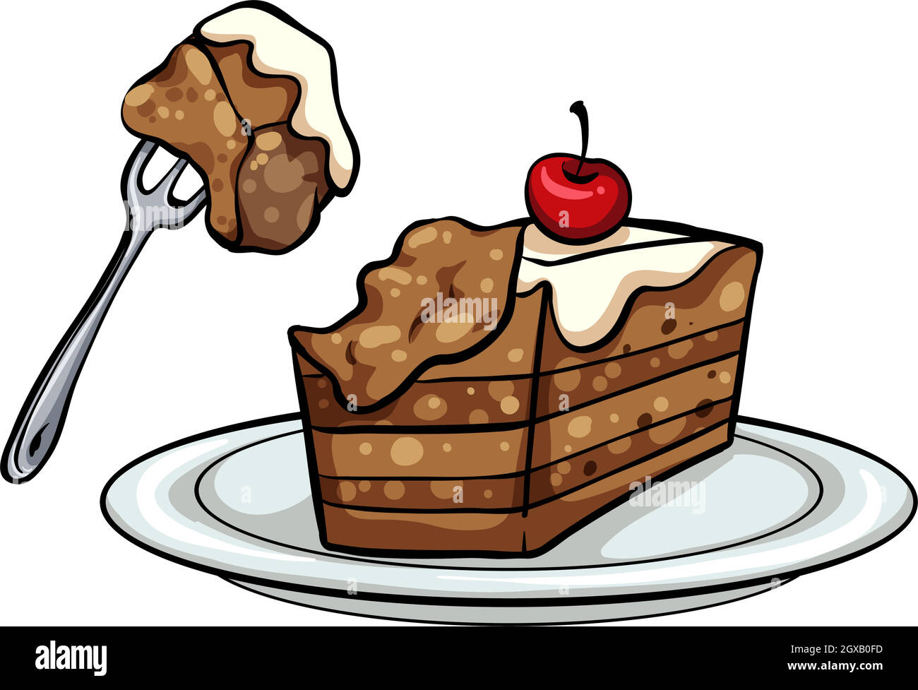 Disegno fetta di torta Immagini Vettoriali Stock - Alamy
