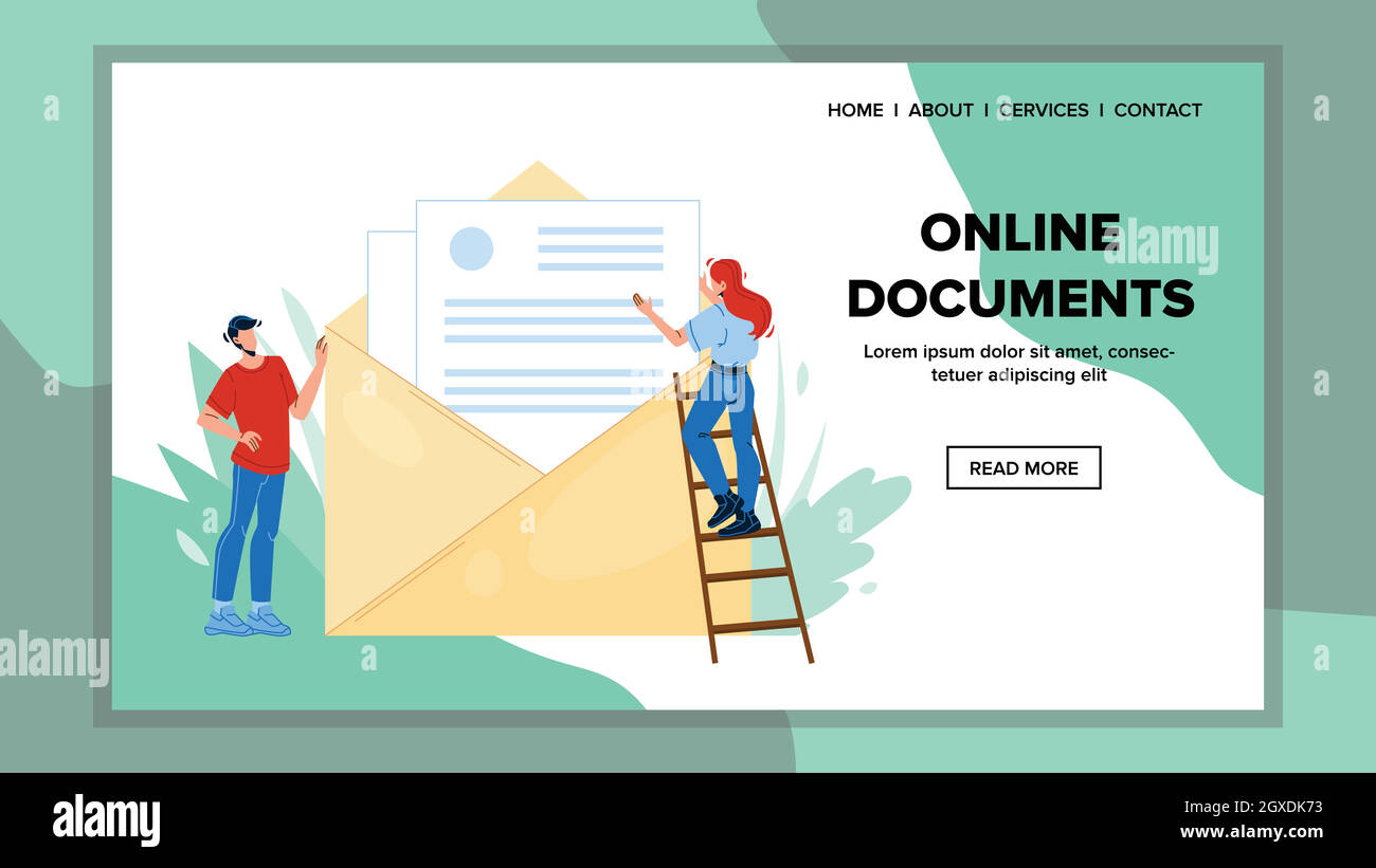 Lettera di invio Immagini Vettoriali Stock - Alamy