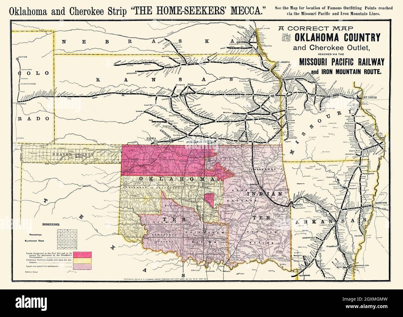 Oklahoma state map immagini e fotografie stock ad alta risoluzione - Alamy