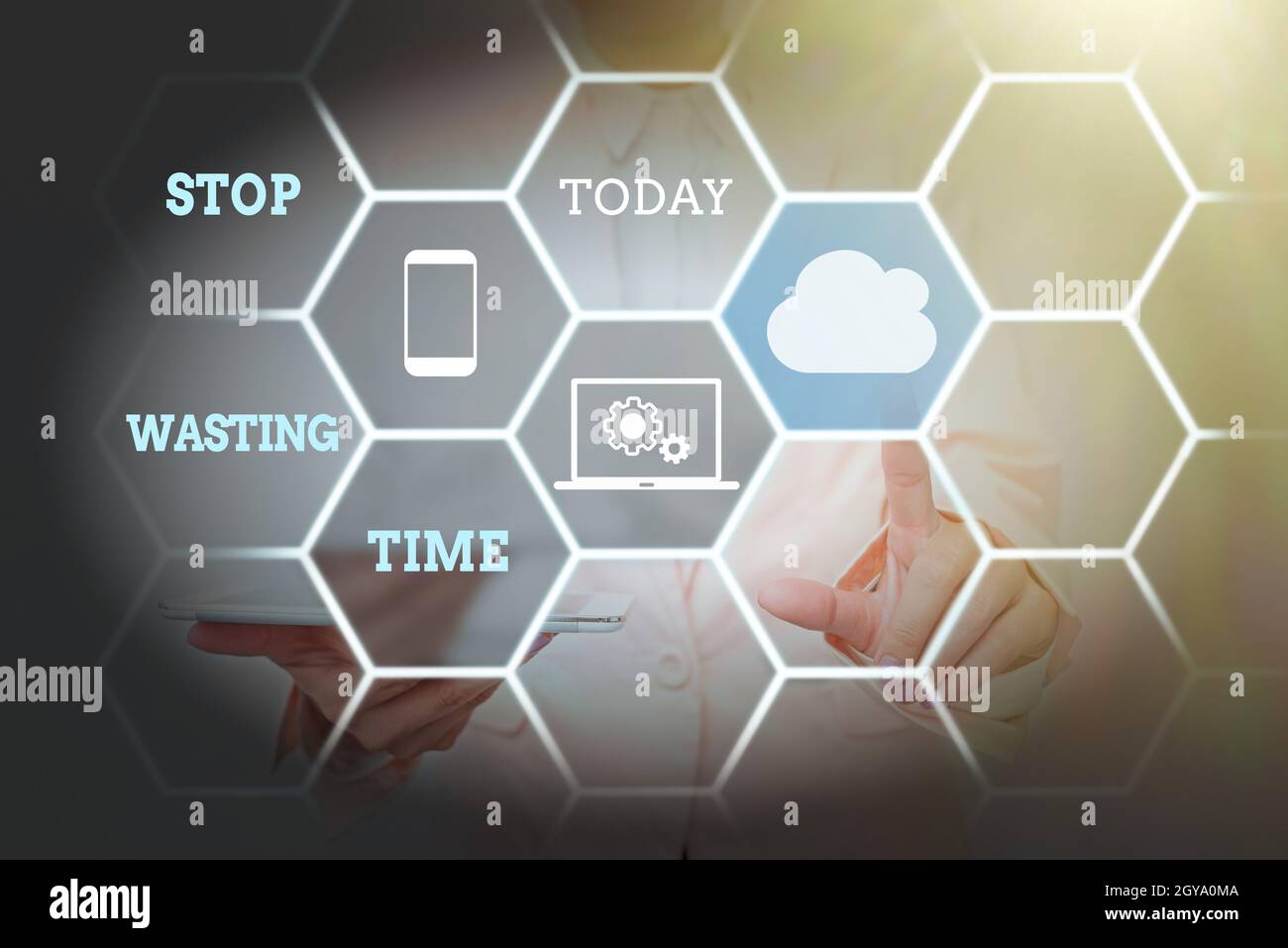 Cartello con la scritta Stop Wasting Time, Business Approach Organing ...