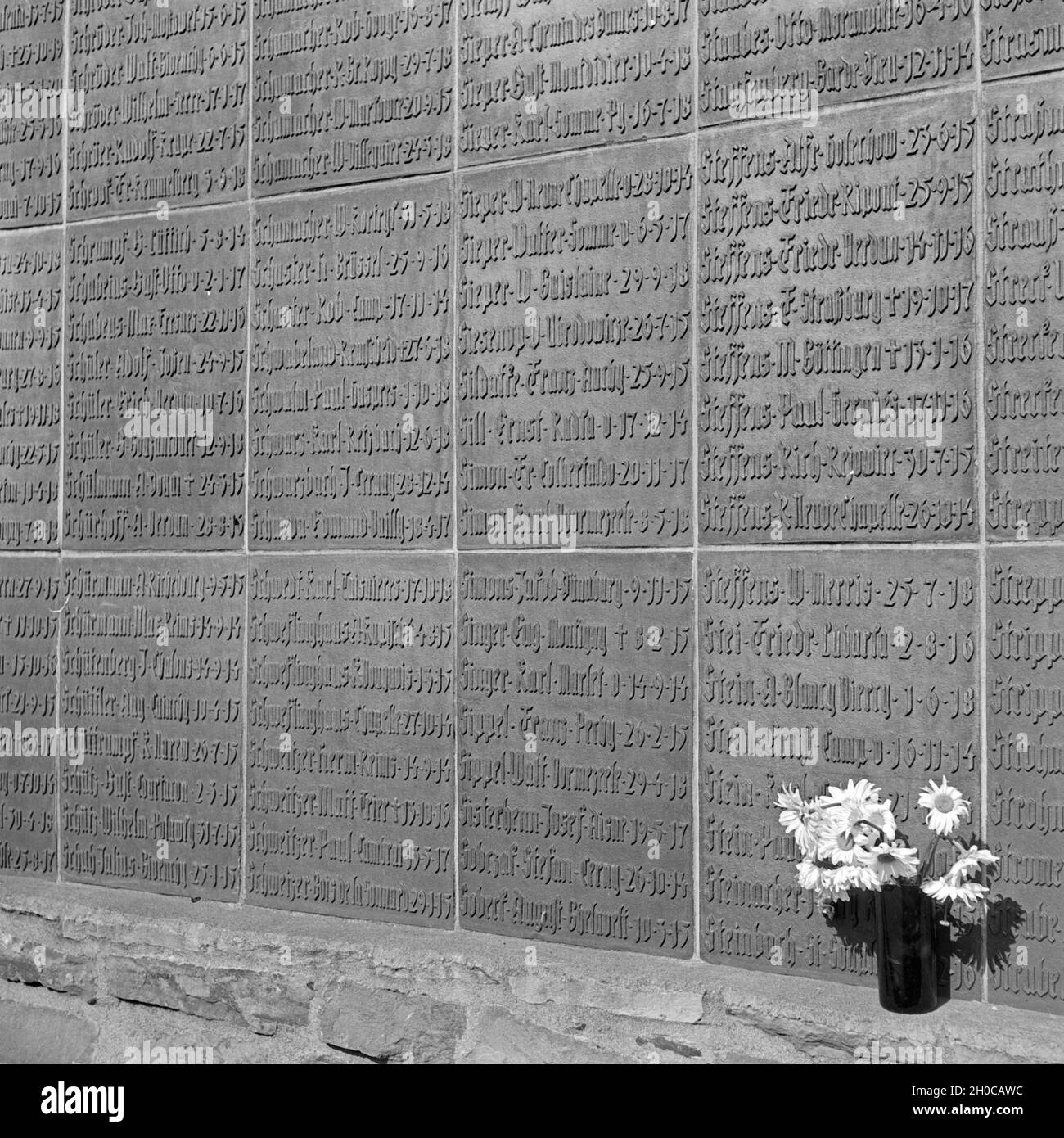 Im Namensplatten Ehrenhain Remscheid zum Gedenken an die im Ersten ...