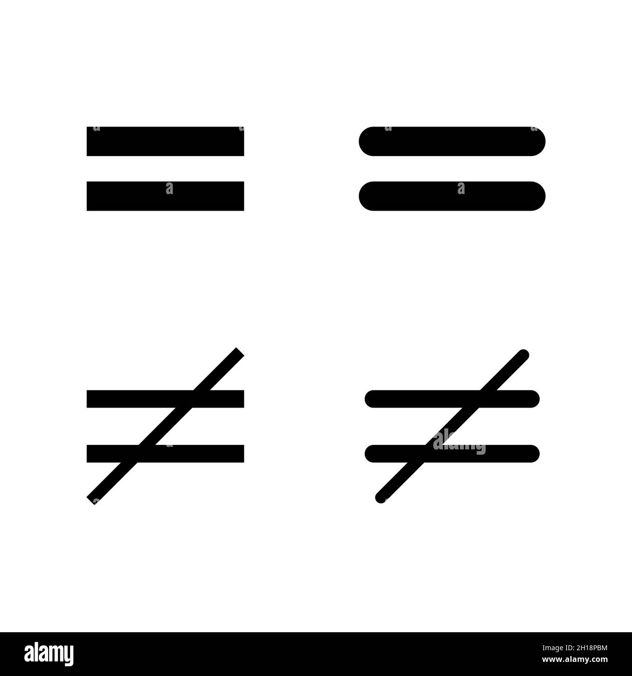 Set di dividi e simbolo di matematica uguale, icona di matematica di ...