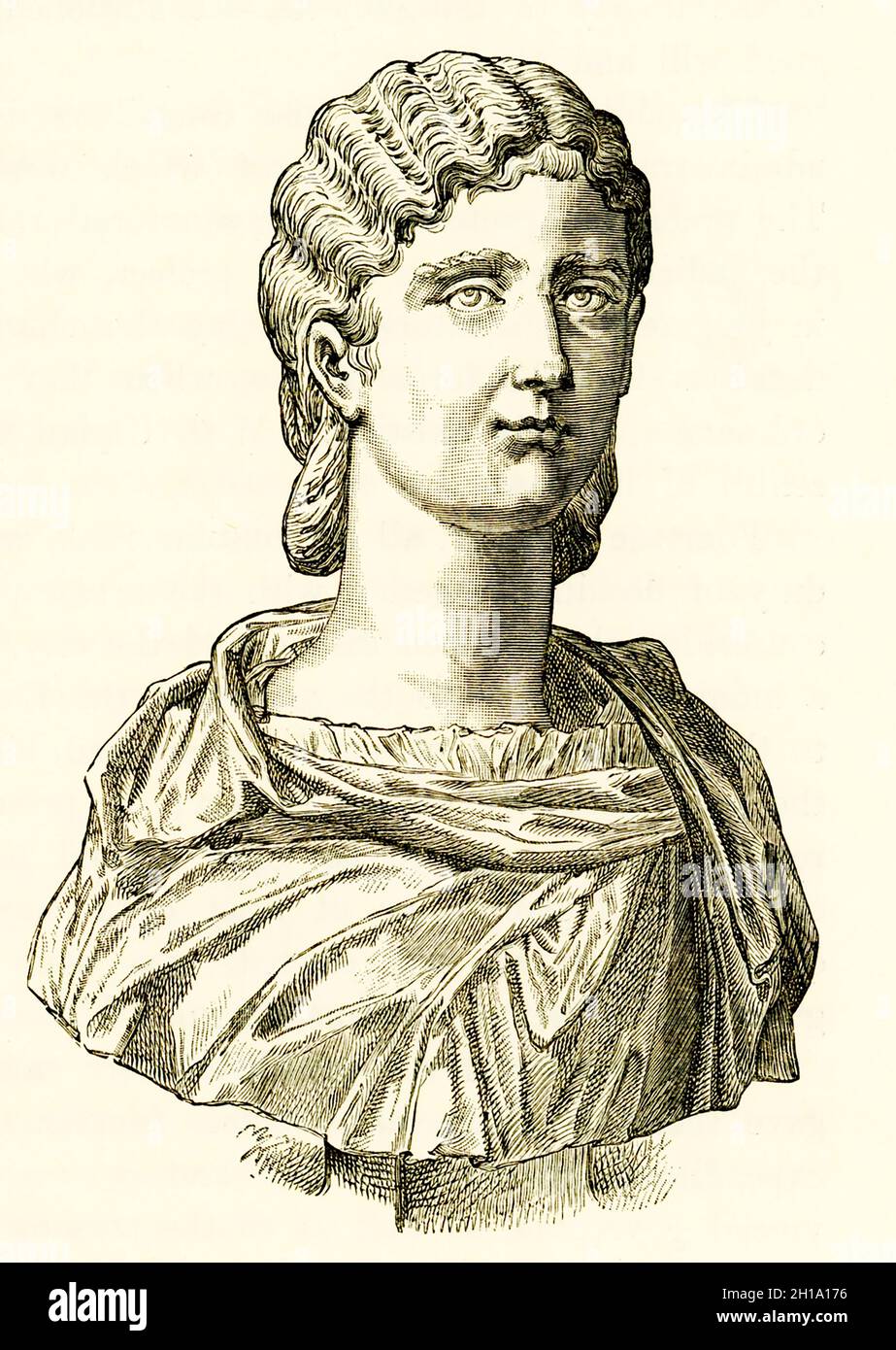 Questa illustrazione mostra Julia Mamea, la madre dell'imperatore ...