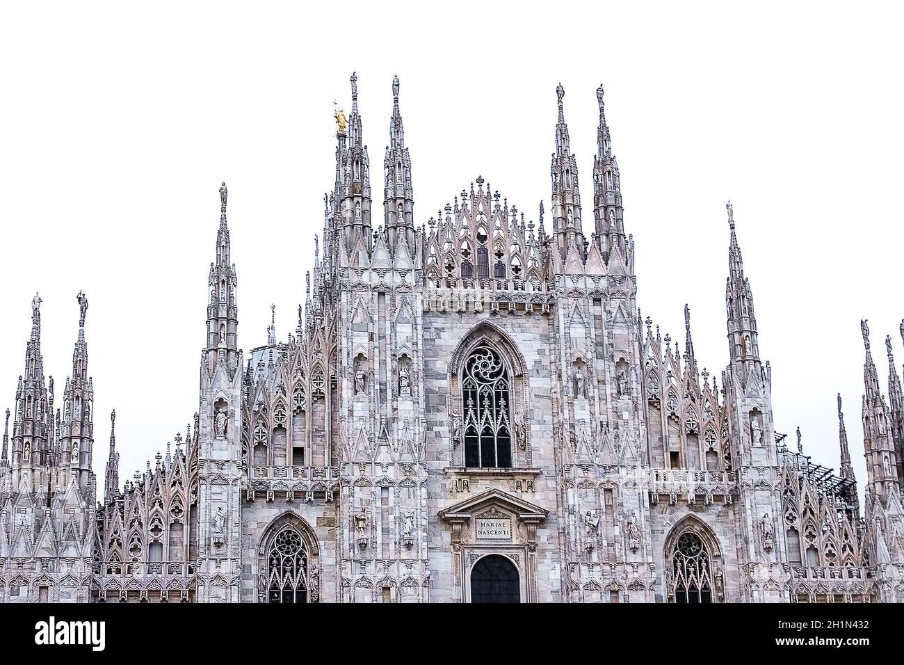 Il giorno in vista del Duomo di Milano o il Duomo di Milano, Italia ...