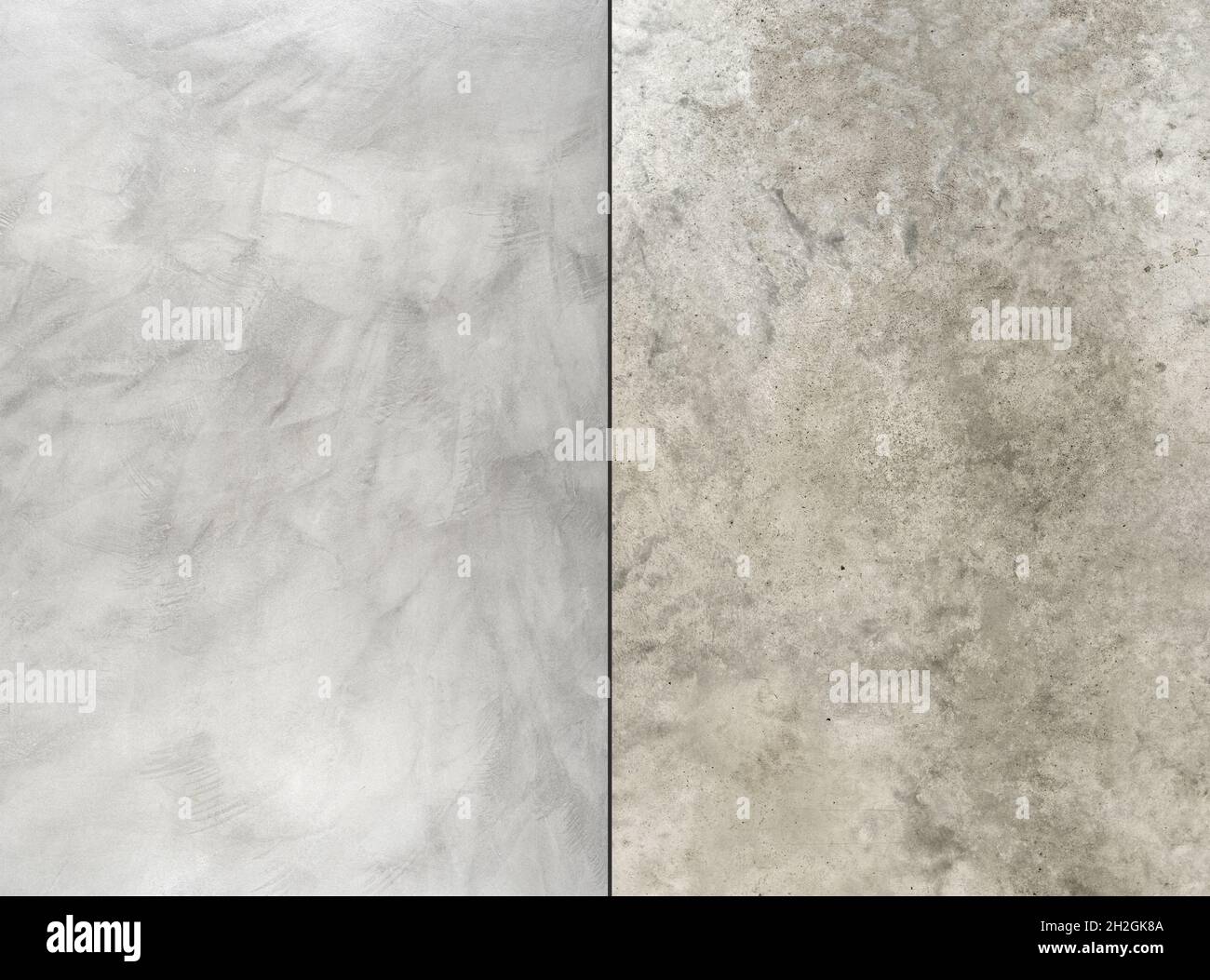 Microcemento e calcestruzzo lucidato confrontano, diverse coperture ...