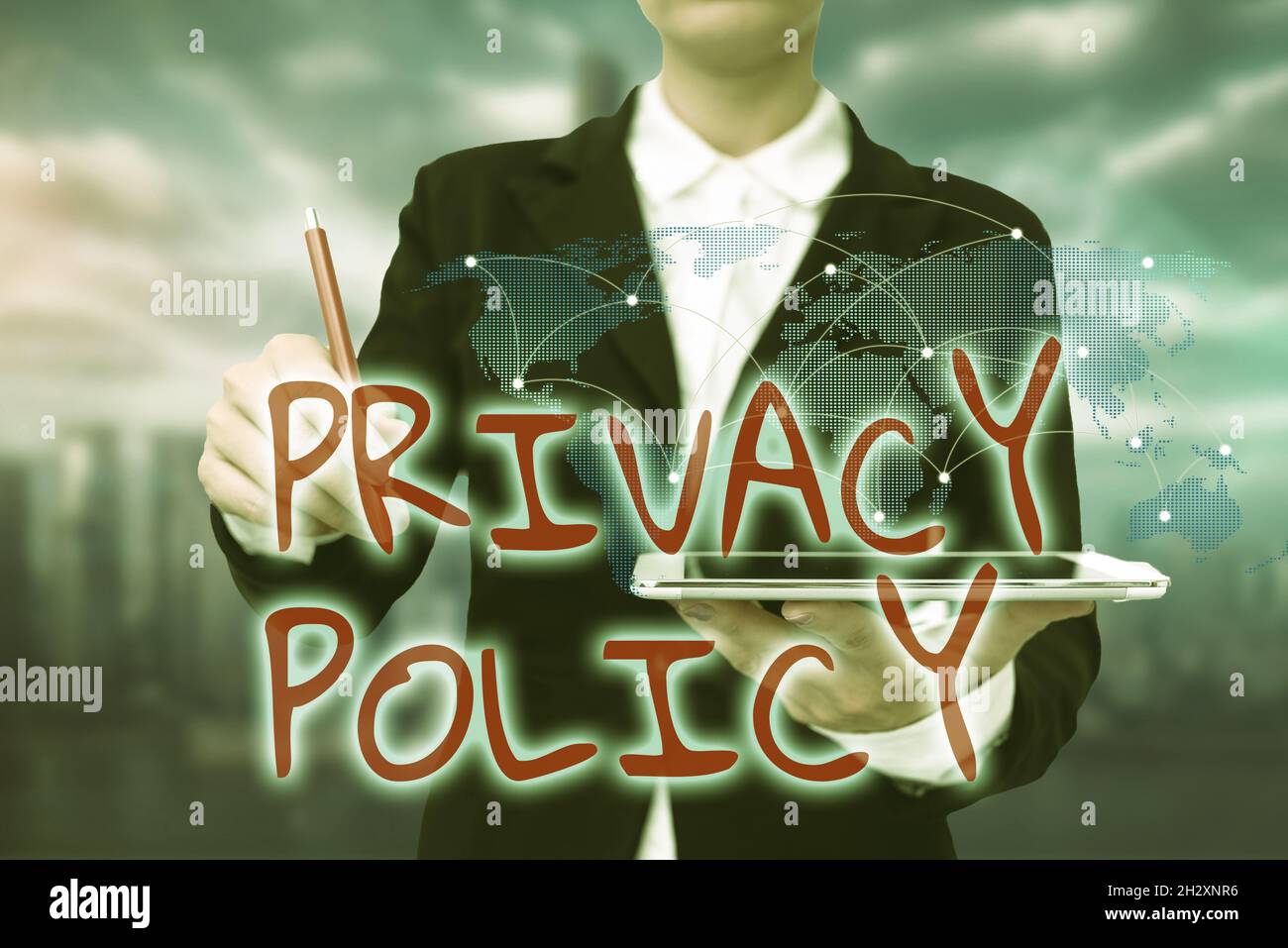 Cartello con la dicitura Privacy Policy. Documento fotografico ...