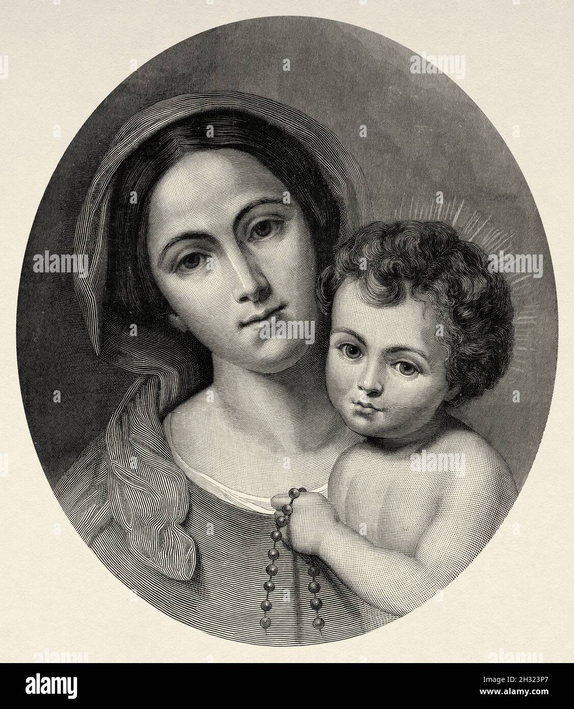 Figura della vergine maria con un bambino immagini e fotografie stock ...