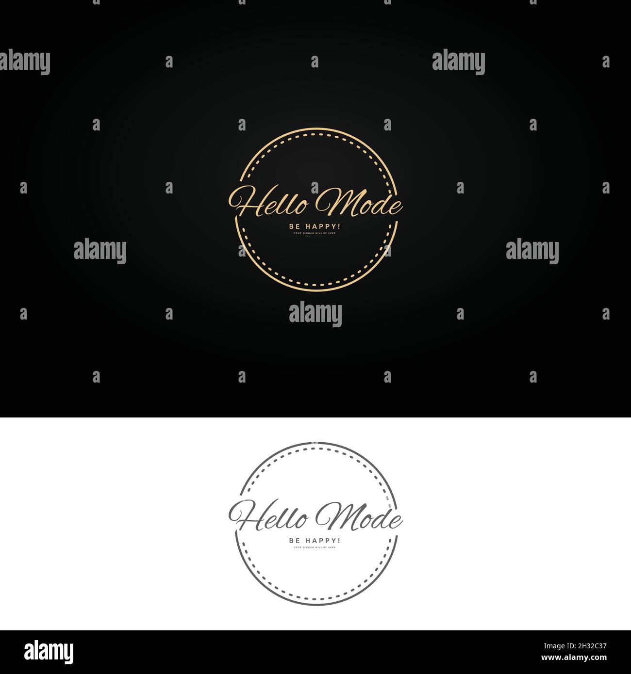 Logo della linea del cerchio Immagini Vettoriali Stock - Alamy