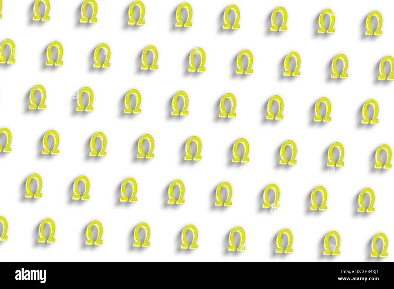 Cartello Omega. Lettera Omega, simbolo alfabetico greco, sfondo bianco ...