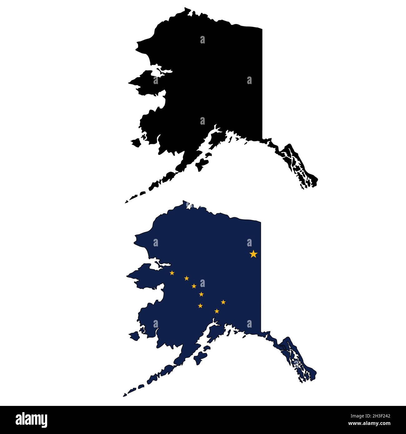 Mappa di alaska Immagini senza sfondo e Foto Stock ritagliate - Alamy
