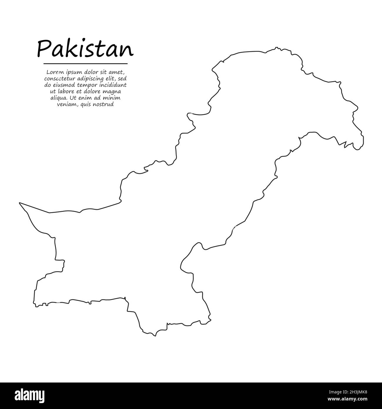 Mappa del pakistan Foto e Immagini Stock in Bianco e Nero - Alamy