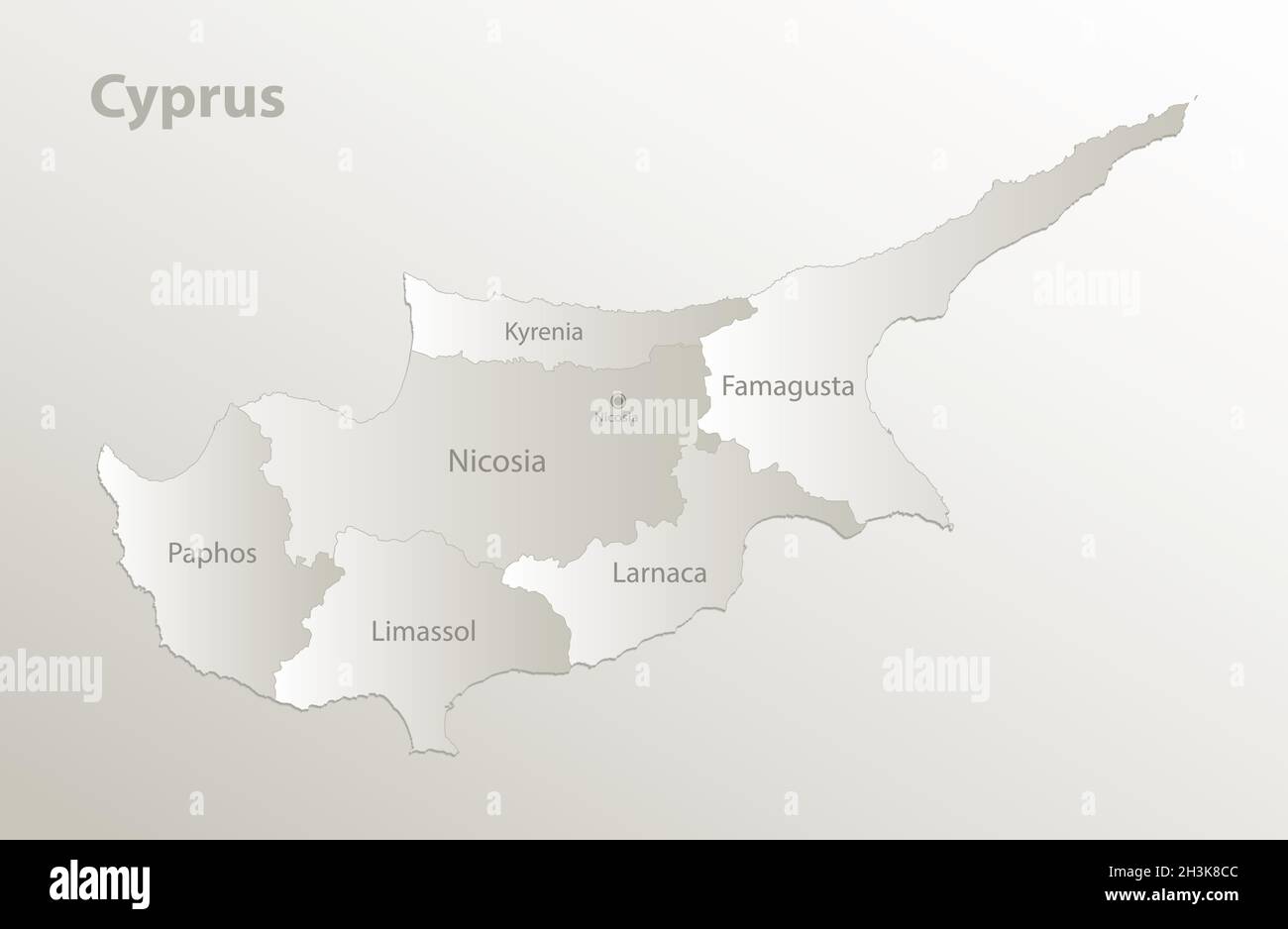 Cyprus political map capital nicosia immagini e fotografie stock ad ...